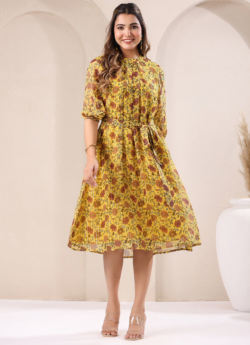 One Piece Midi Dress Plain & Printed Online in India – Shinisha